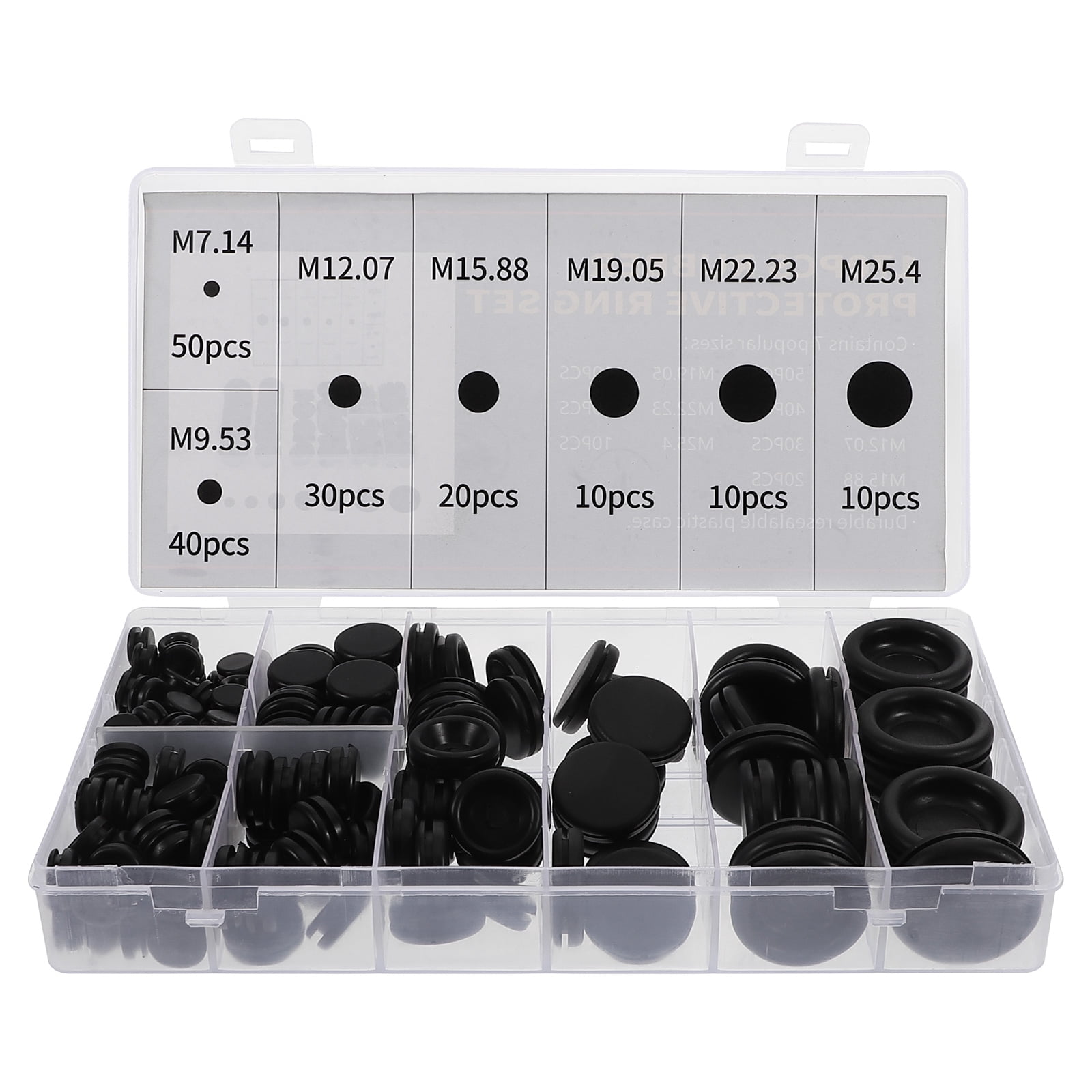 FRCOLOR FRCOLOR 170PCS Rubber Grommets for Wire Routing Electrical ...