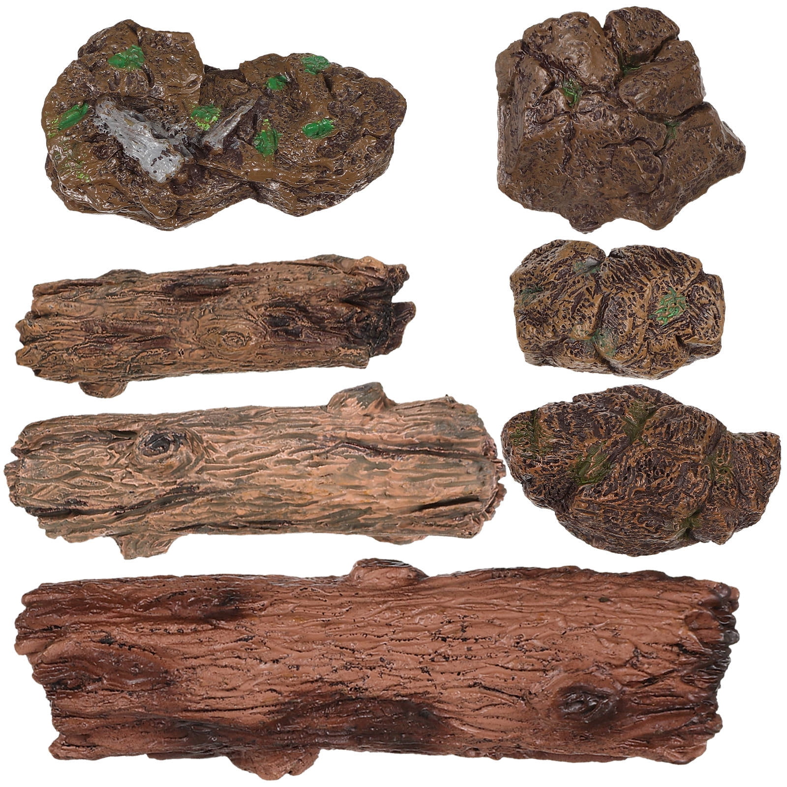 FRCOLOR Fake Tree Stump 1 Set Mini Tree Stumps Light Brown Pvc For ...