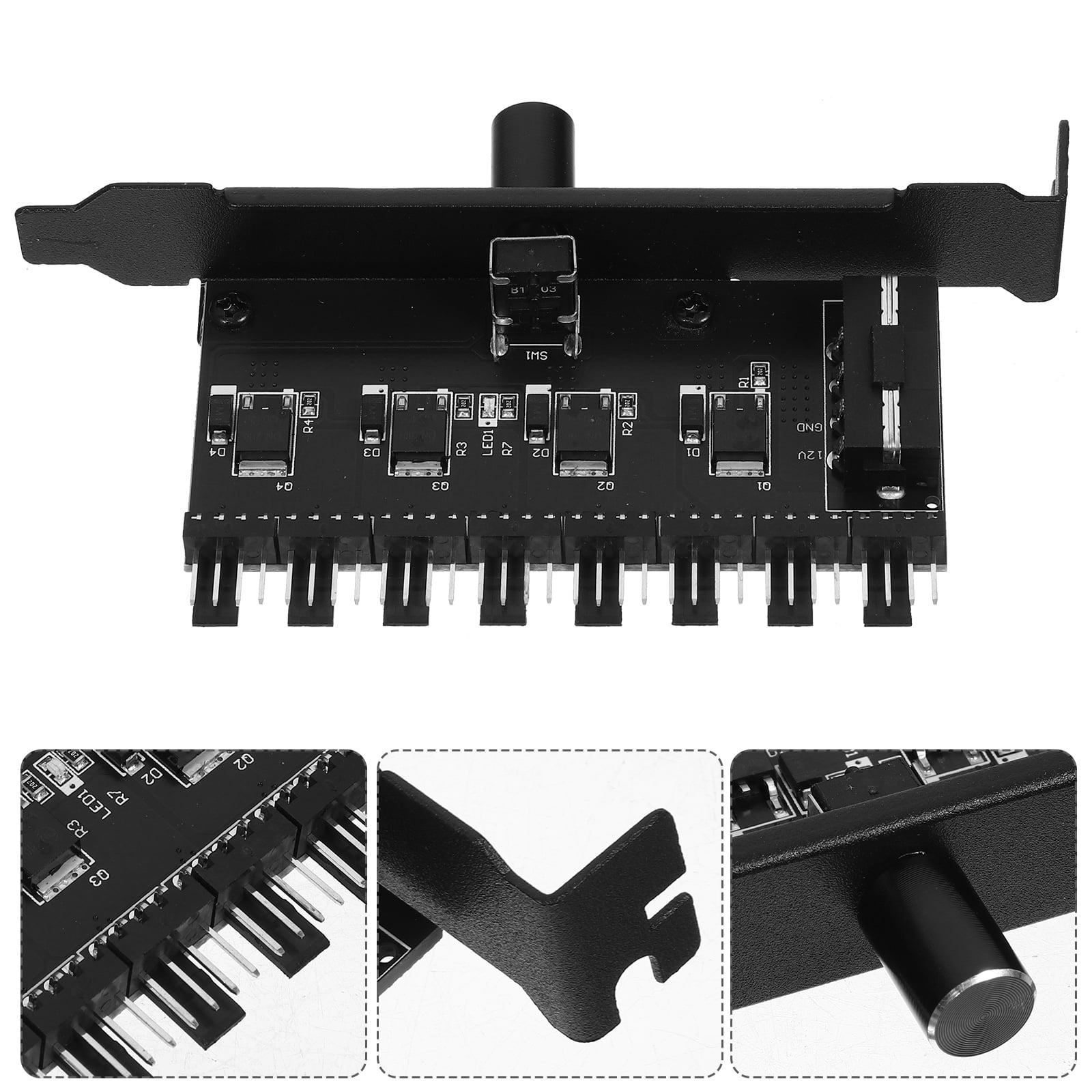 FRCOLOR Fan Hub Computer Fan Extension Adapter Replacement Cooling Fan ...