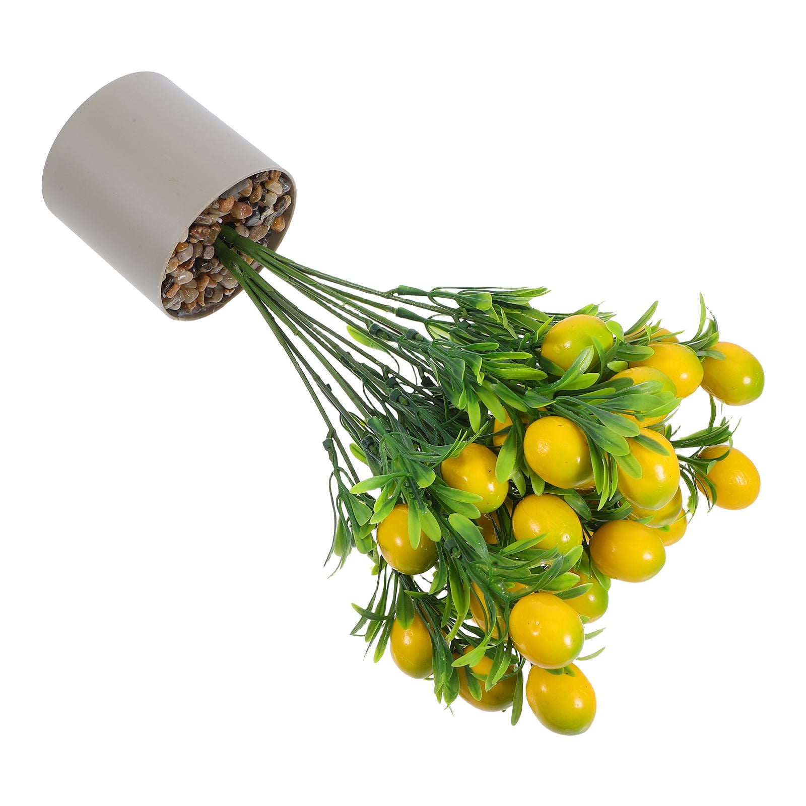 FRCOLOR Faux Lemon Tree Potted Plant Realistic Artificial Fruit Fake ...