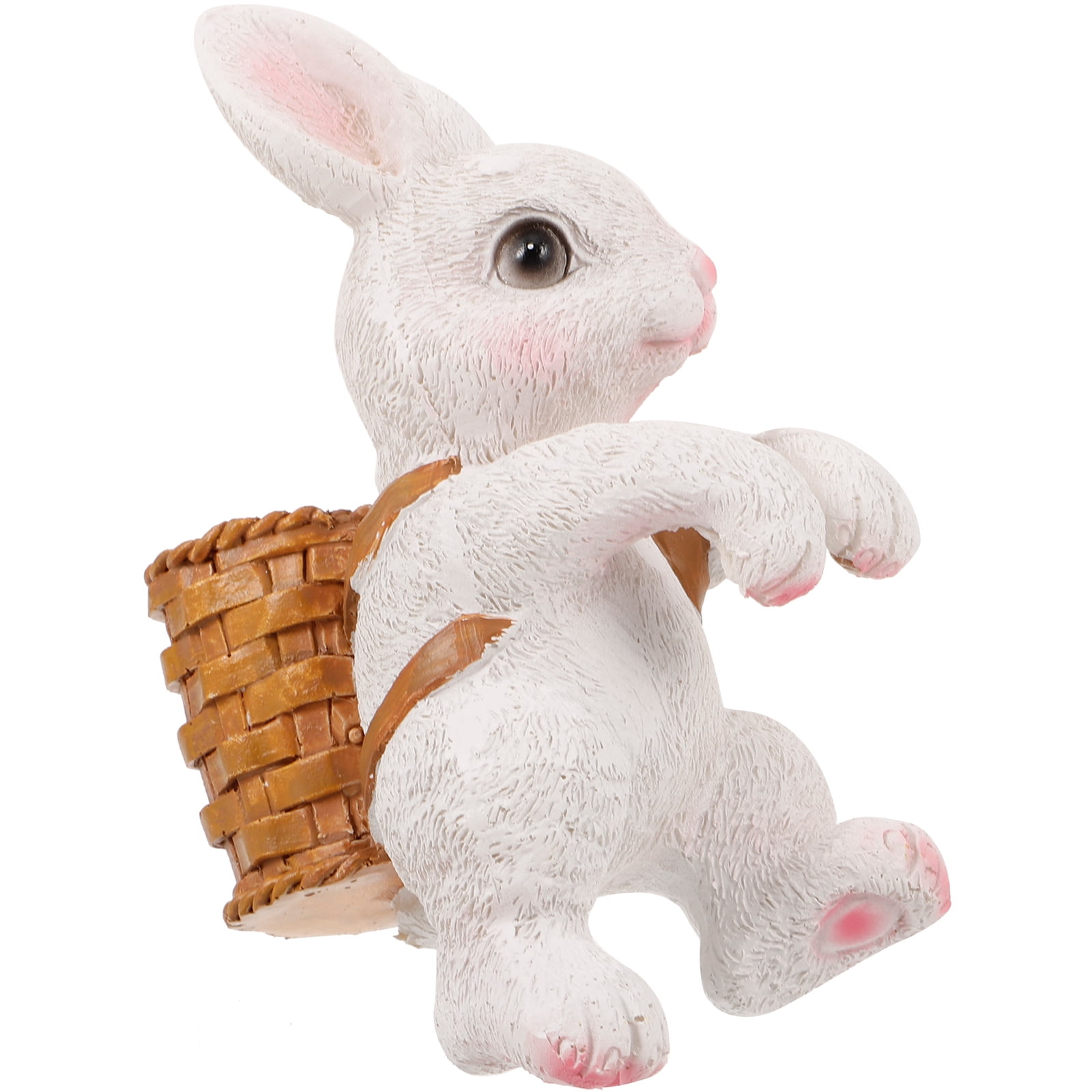 FRCOLOR Feeder Aquarium Gravel Rabbit Ornaments in Basket - Walmart.com