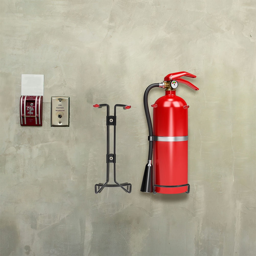 FRCOLOR Fire Extinguisher Wall Hook for Home Black Steel Mount Suitable ...