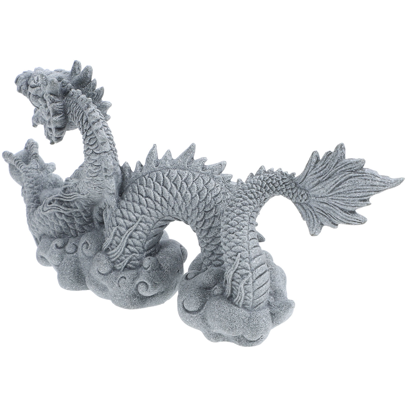 FRCOLOR Fish Tank Dragon Statue, Chinese Dragon Sandstone Statues ...