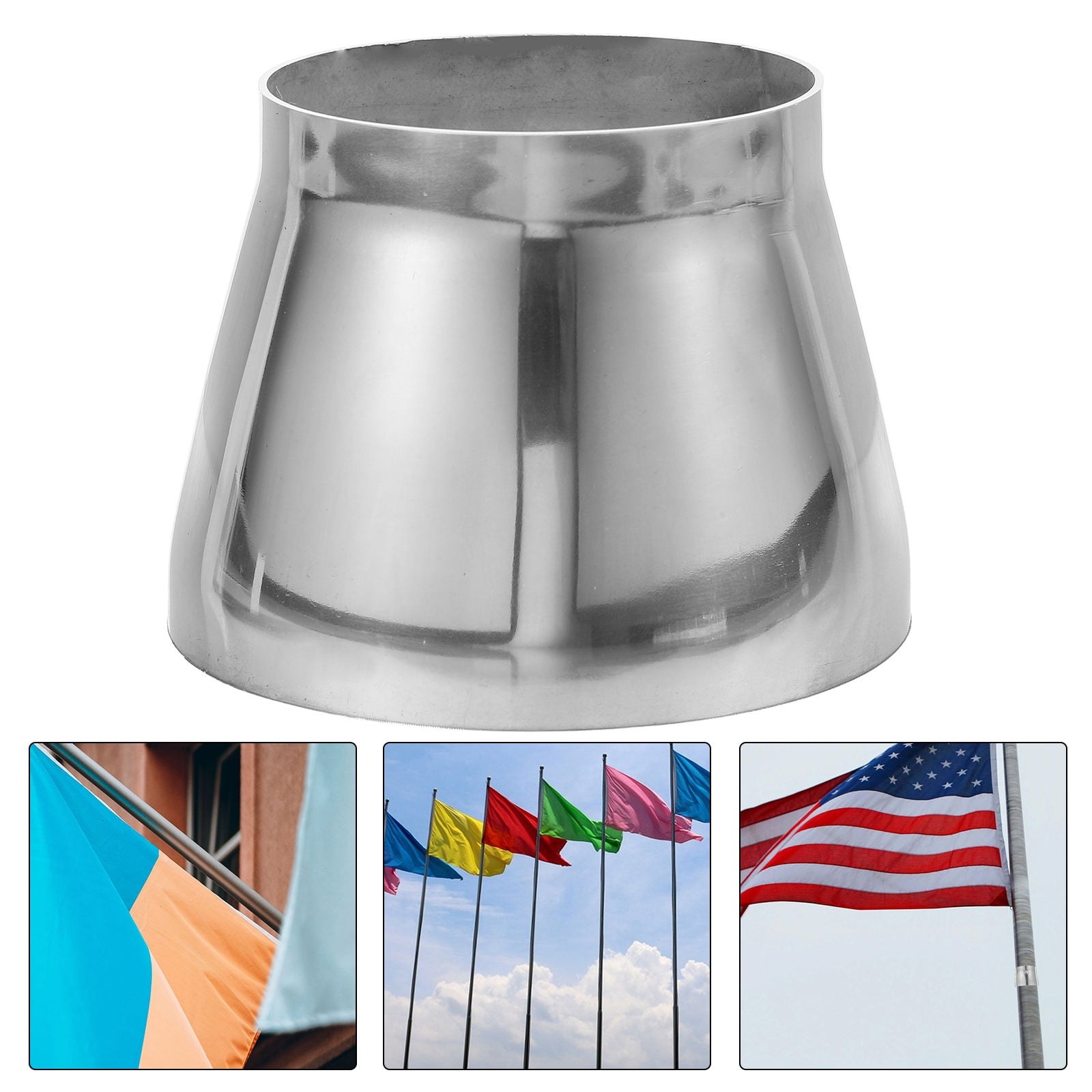 FRCOLOR Flagpole Connector Hardware Flagpole Diameter Reducer Secure ...