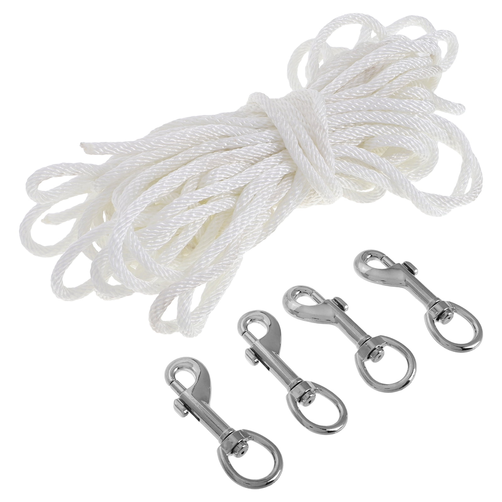 FRCOLOR Flagpole Rope Replacement Kit Braided Pipe Drain Socket White ...