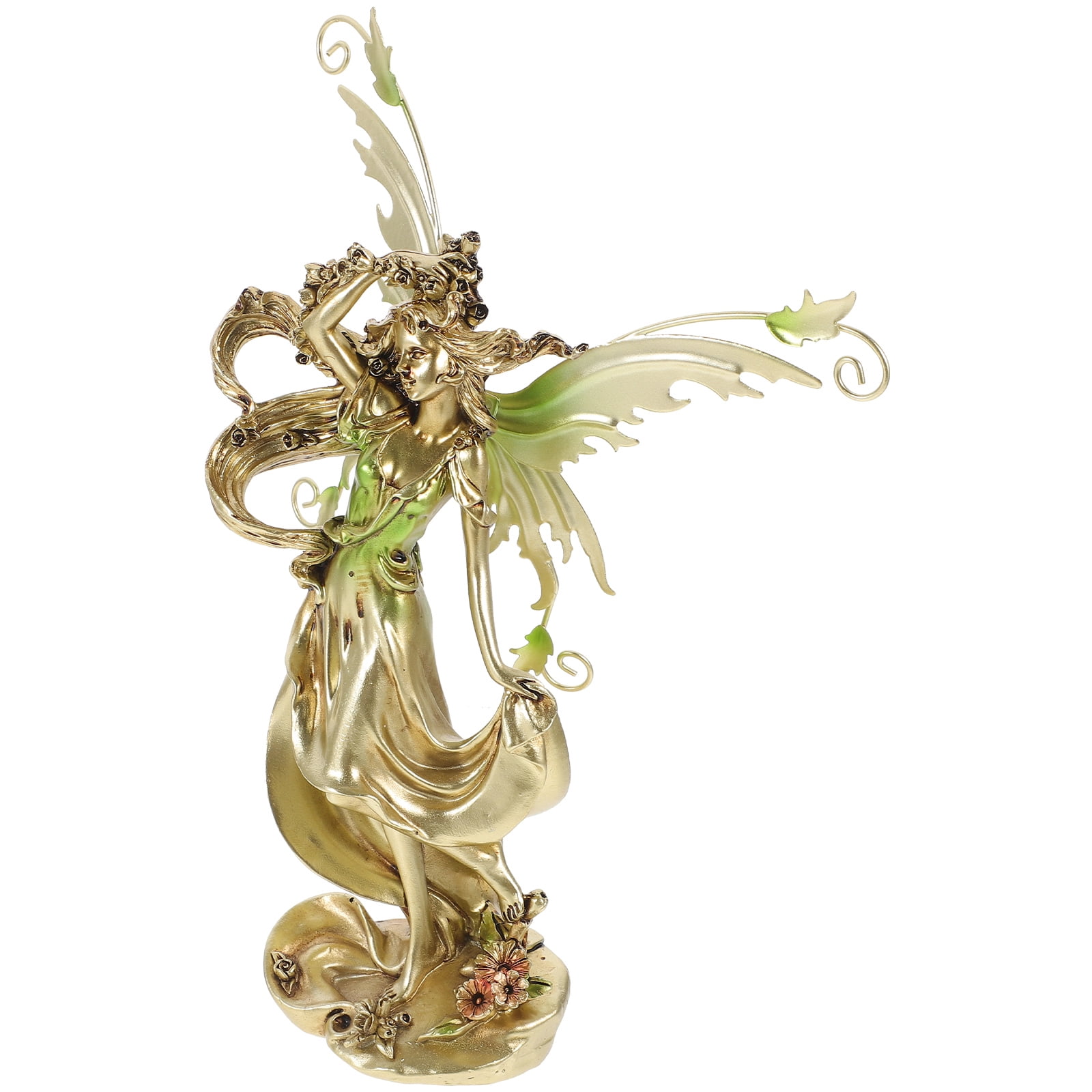 FRCOLOR Flower Fairy Figurine Resin Fairy Statue Elegant Fairy ...