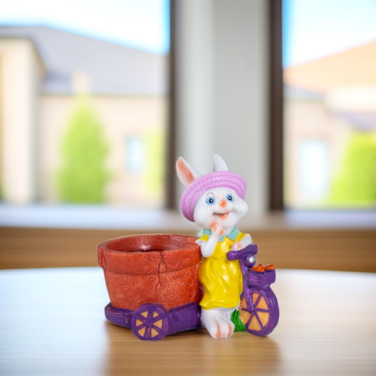 FRCOLOR Flower Garden Pot for Plants Rabbit Succulent Planter Resin ...