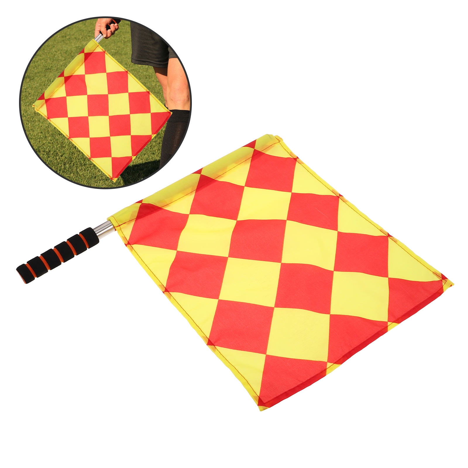 FRCOLOR Football Soccer Flag Linesman Referee Flag Portable Football Referee Flag Soccer Matches ...