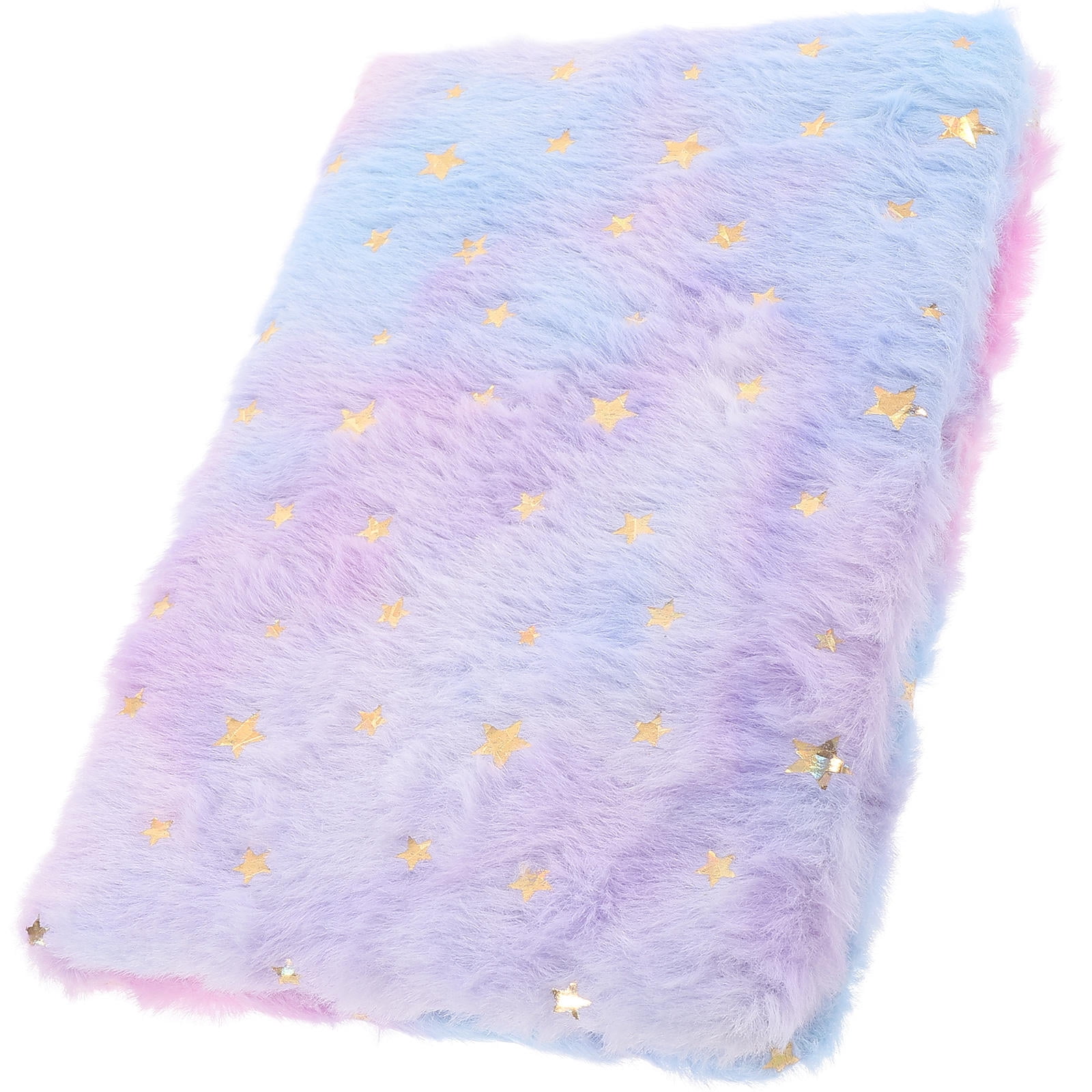 WASHWEPE Pink Purple Gradient Fluffy Notebook Plush 1Pack 8.25x6.13in ...