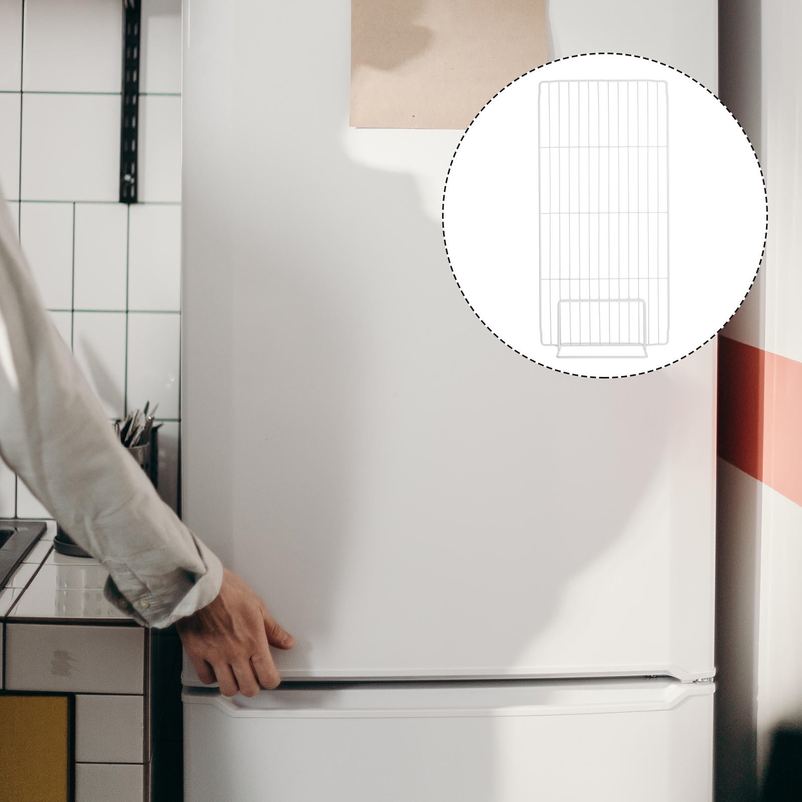 FRCOLOR Freezer Separator Fridge Shelf Organizer Metal Shelf Separator ...