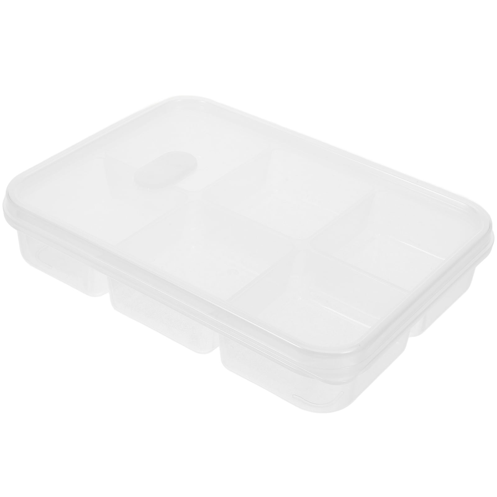 FRCOLOR Fridge Storage Box 6-compartment Garlic Ginger Meat Container ...