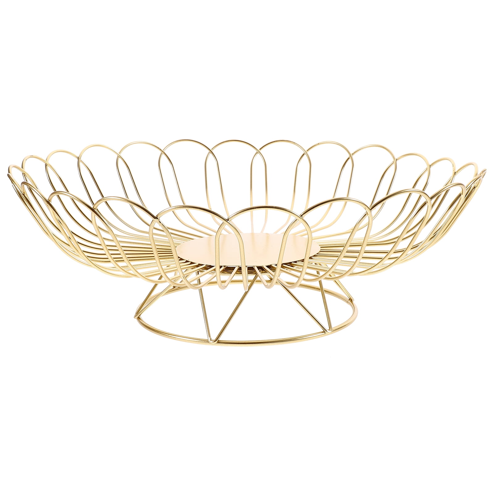 FRCOLOR Fruit Bowl Coffee Table Candy Biscuit Snack Storage Hollow Iron ...