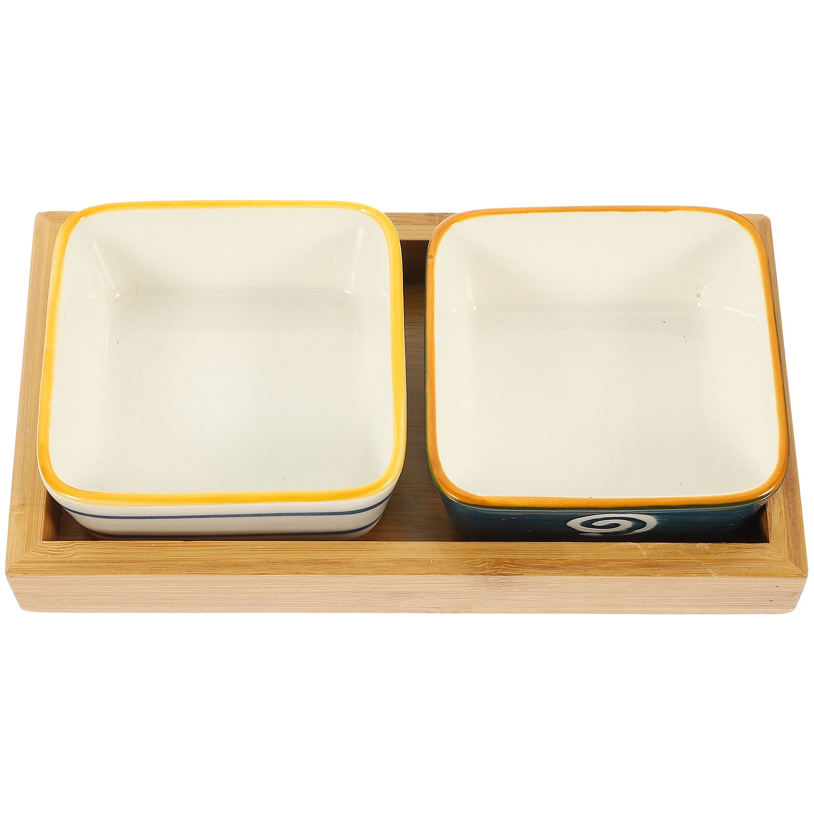 FRCOLOR Fruit Tray Chips Dip Serving Platter Snack Organizer for ...