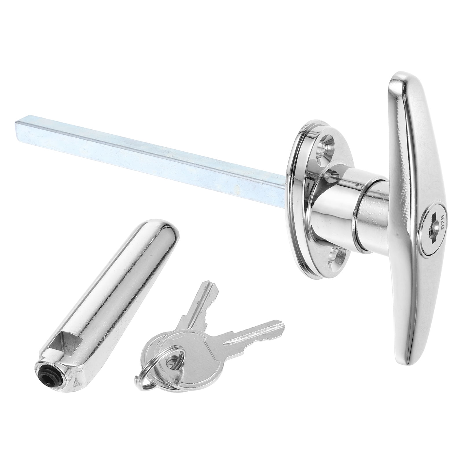 Sliding Door Lock Set with Zinc Alloy T Handle for Replacement Silver ...