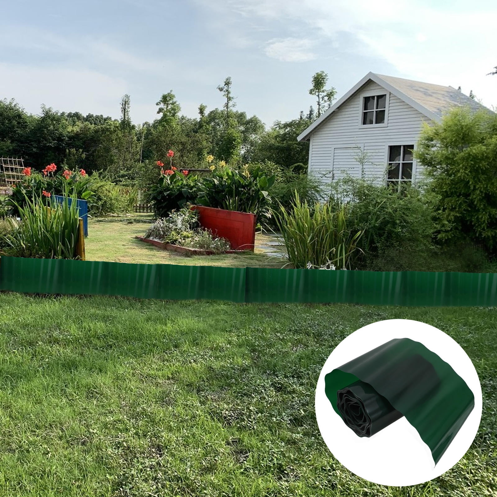 FRCOLOR Garden Fence Decor with Edge Barrier for Outdoor Yard Garden in ...