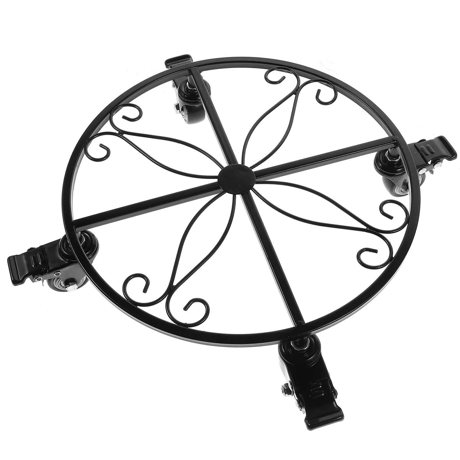 FRCOLOR Garden Holders Iron Caster Flower Pot Stand for Outdoor ...