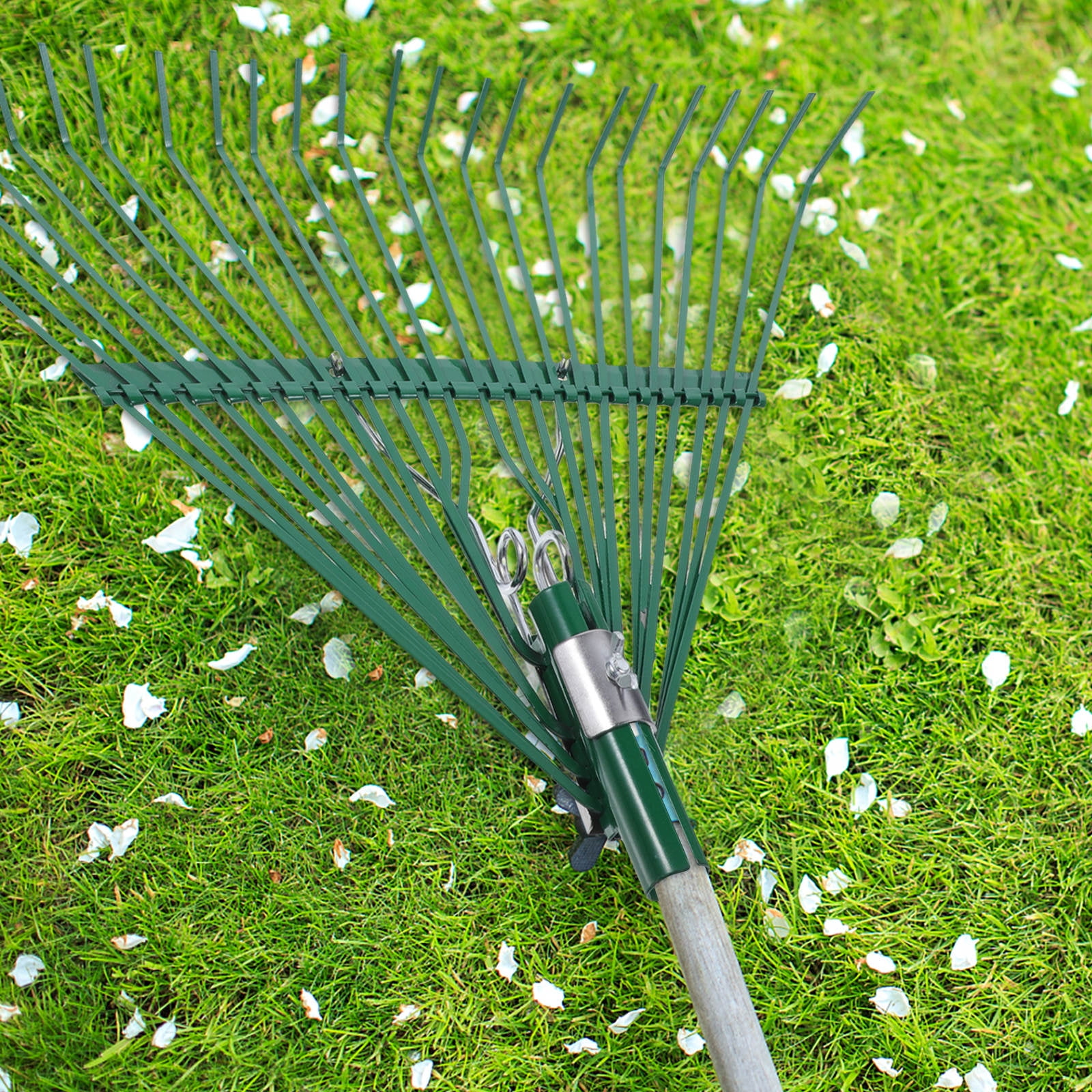 FRCOLOR Garden Rake Head Replacement Steel Fallen Leaf Rake Multi ...