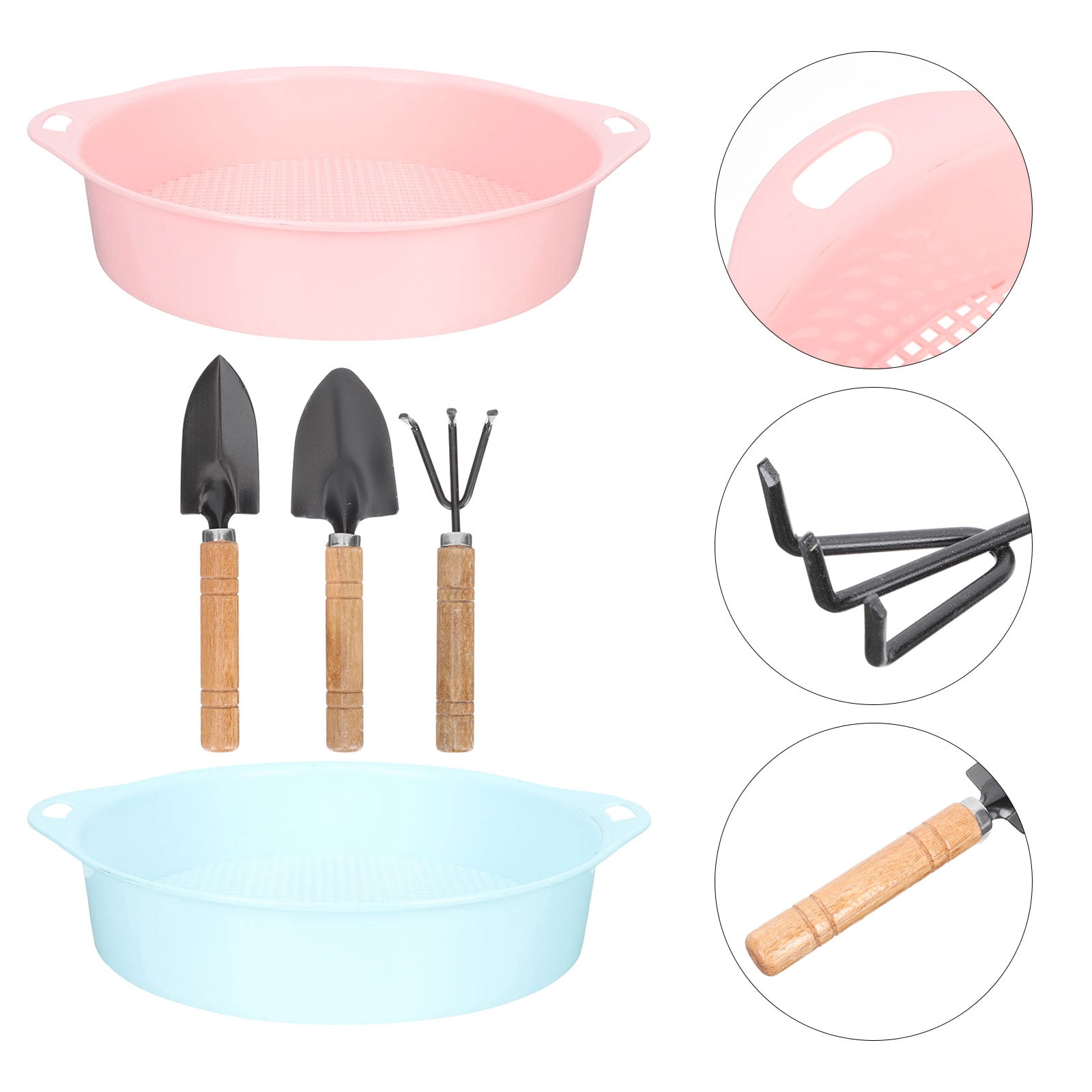 FRCOLOR Gardening Tools Set with Trowels Shovels Rake and Soil Sifting ...