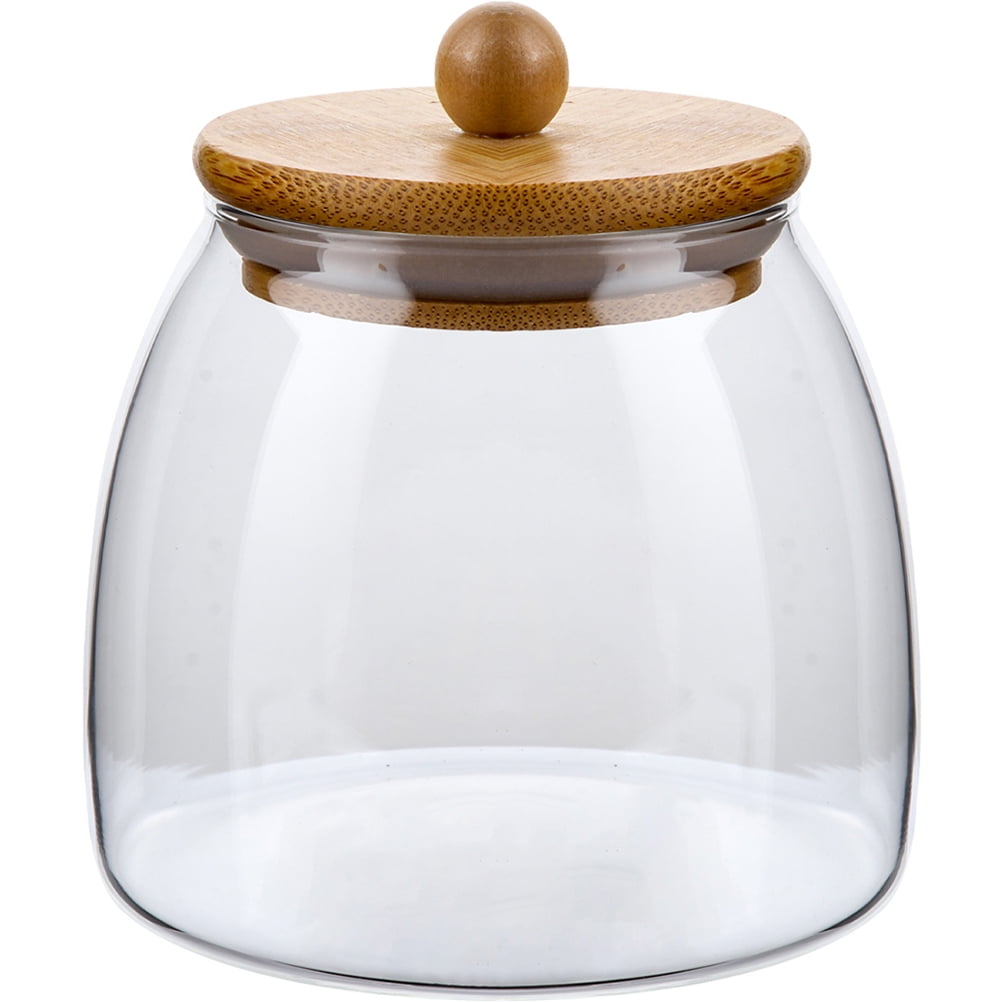 FRCOLOR Glass Jar with Lid Glass Food Storage Jar Kitchen Canister ...