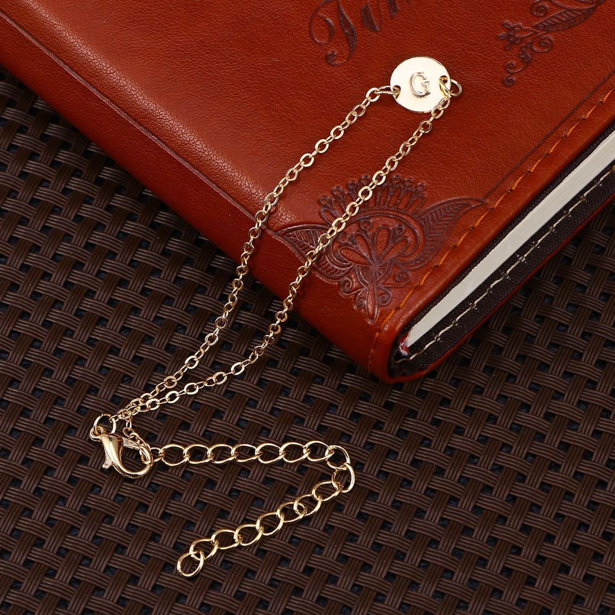FRCOLOR Golden Alloy Women Ankle Chain with Elegant Letter Design for ...