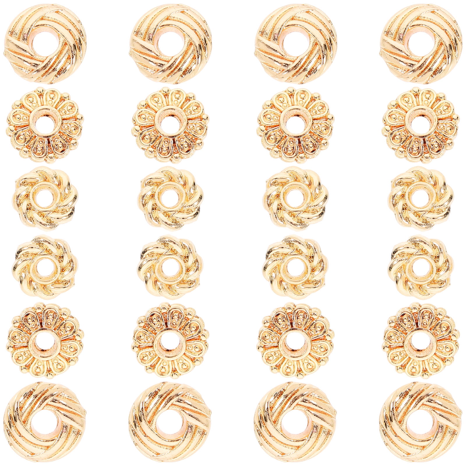 FRCOLOR Golden Zinc Alloy Beads for DIY Jewelry Making Crafts Suitable ...