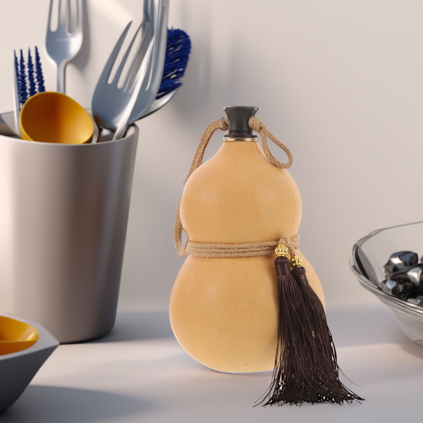 FRCOLOR Gourd Water Bottle Wukong Hanging Water Bottle Organizer Gourd ...