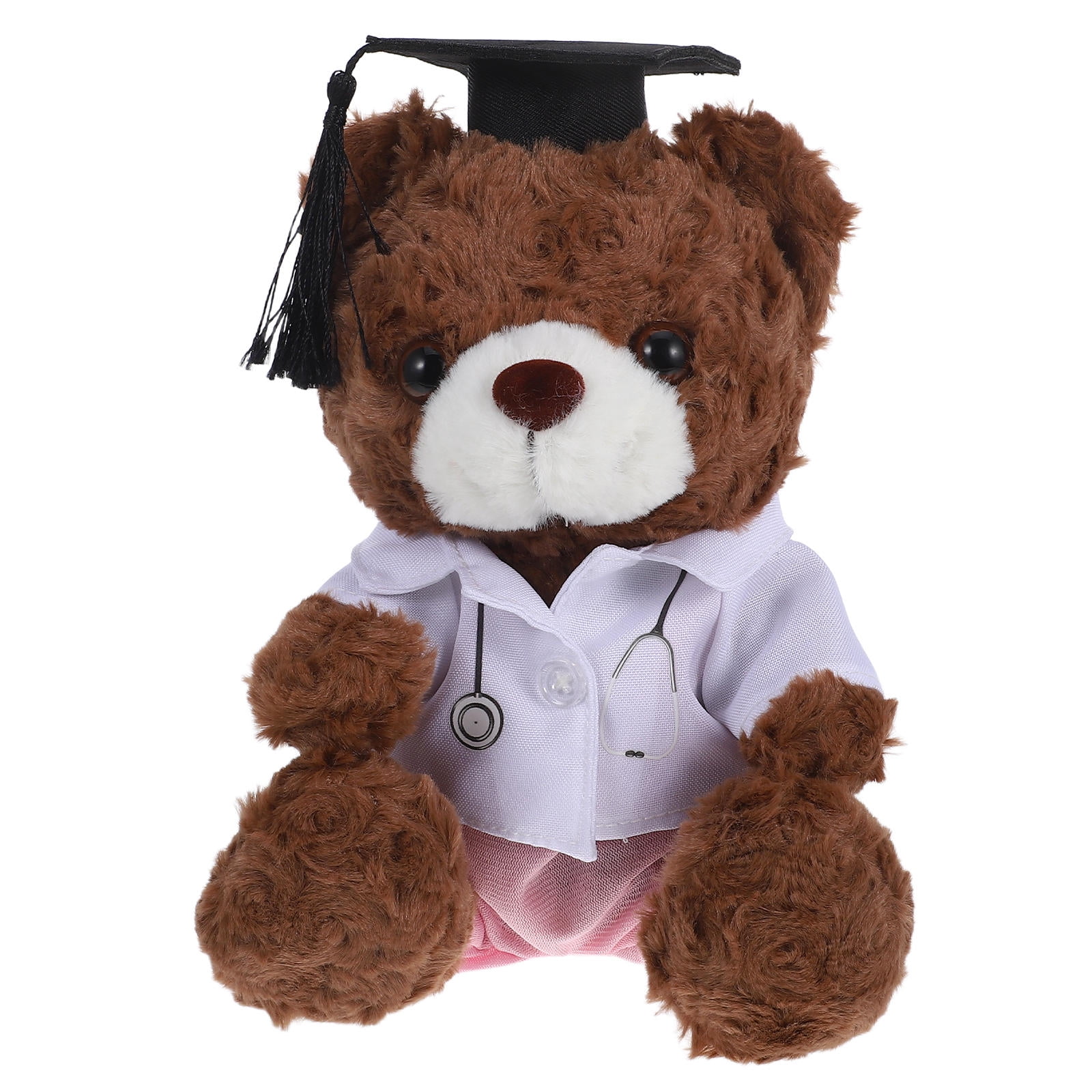FRCOLOR Graduation Bear Doctor Bear Plush Toy Student Graduation Gift ...