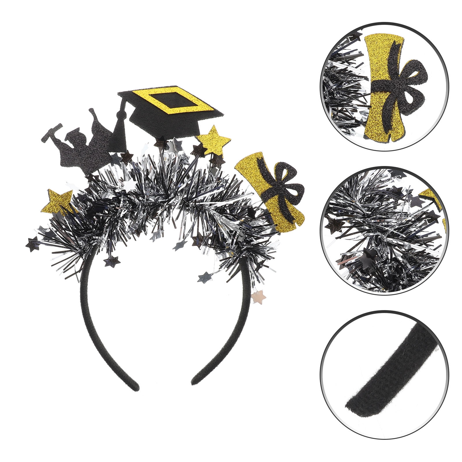 FRCOLOR Graduation Headband Grad Hat Hairband Bachelor Cap Hair Hoop ...