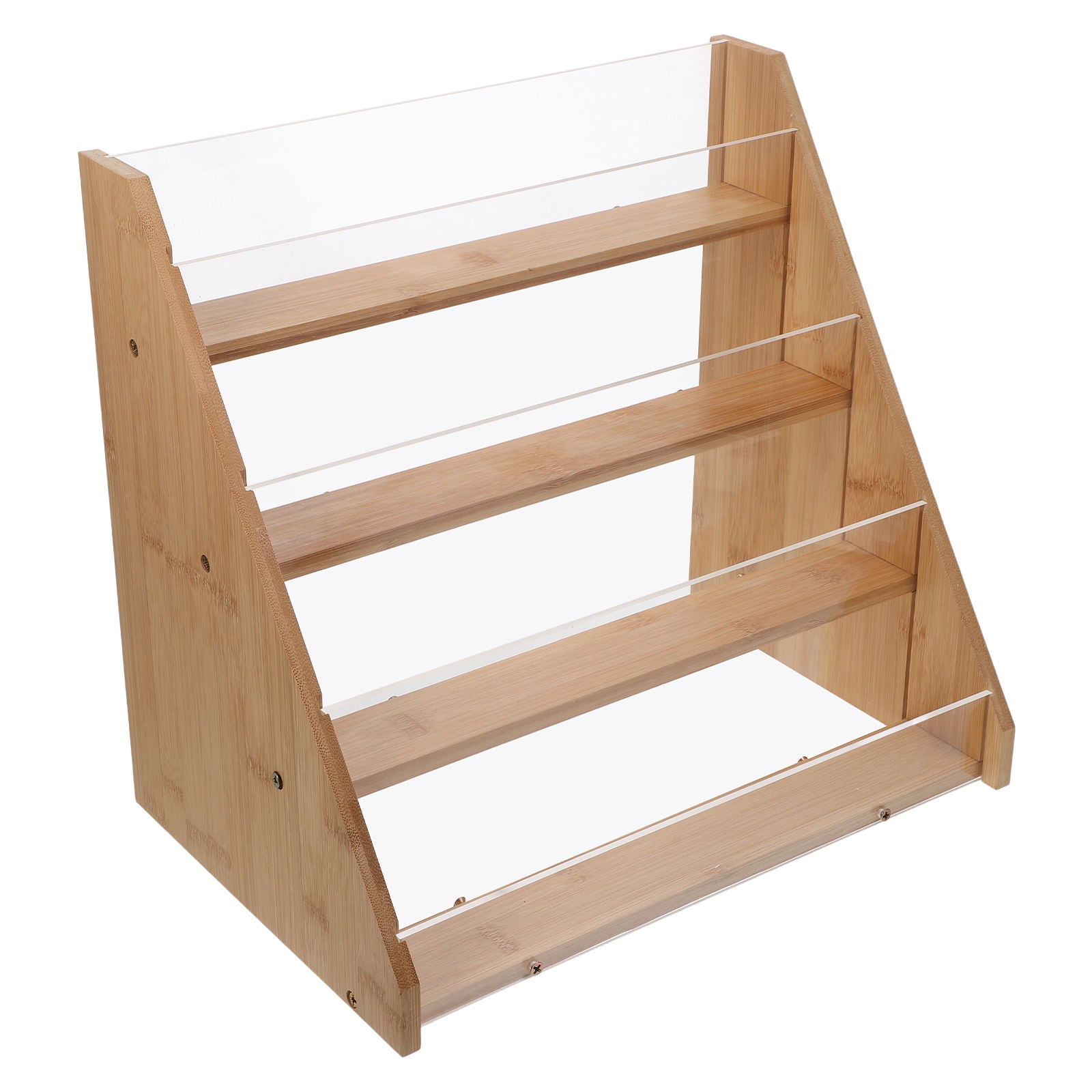 WASHWEPE Portable Wooden Card Display Rack Postcard Organizer 1Pack ...