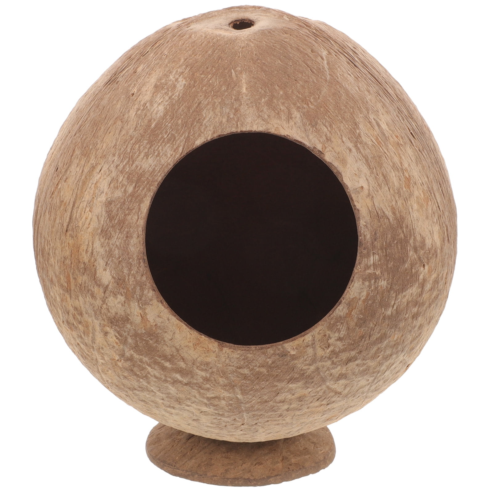 FRCOLOR Coconut Shell Hamster House Natural Brown Hideout for Hamster ...