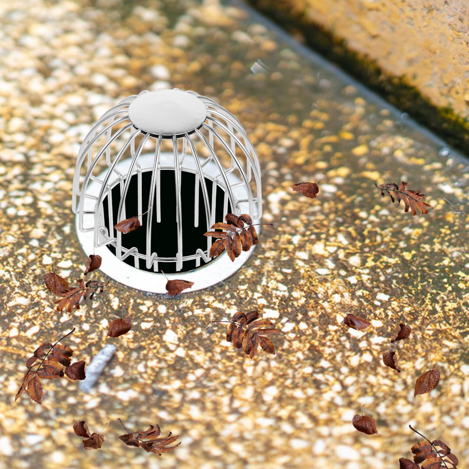 FRCOLOR Gutter Guard Roof Drain Wire Mesh Drainage Leak Gutter Roof ...