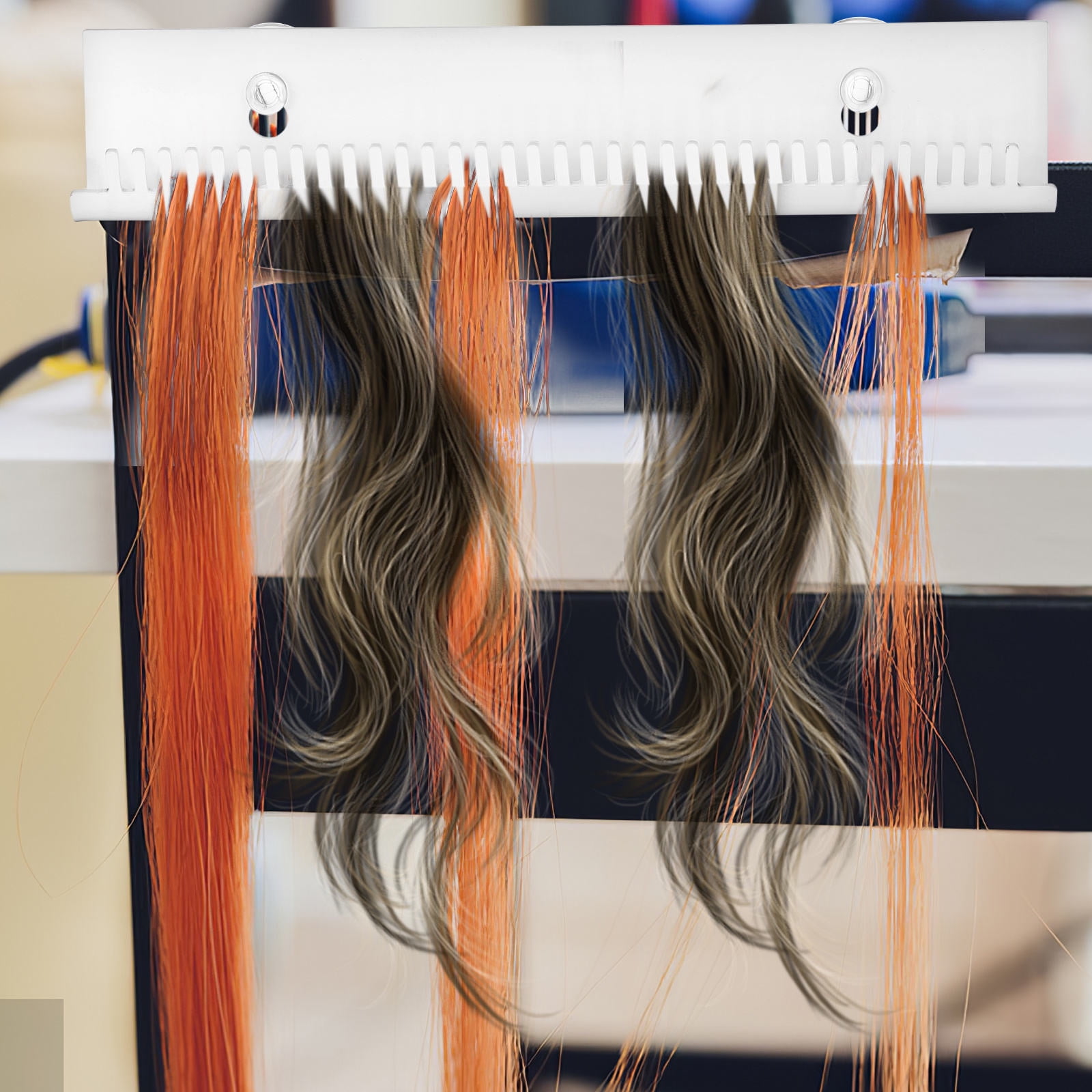 FRCOLOR Hair Extension Hanger No Drill Display Stand Wall Mounted ...