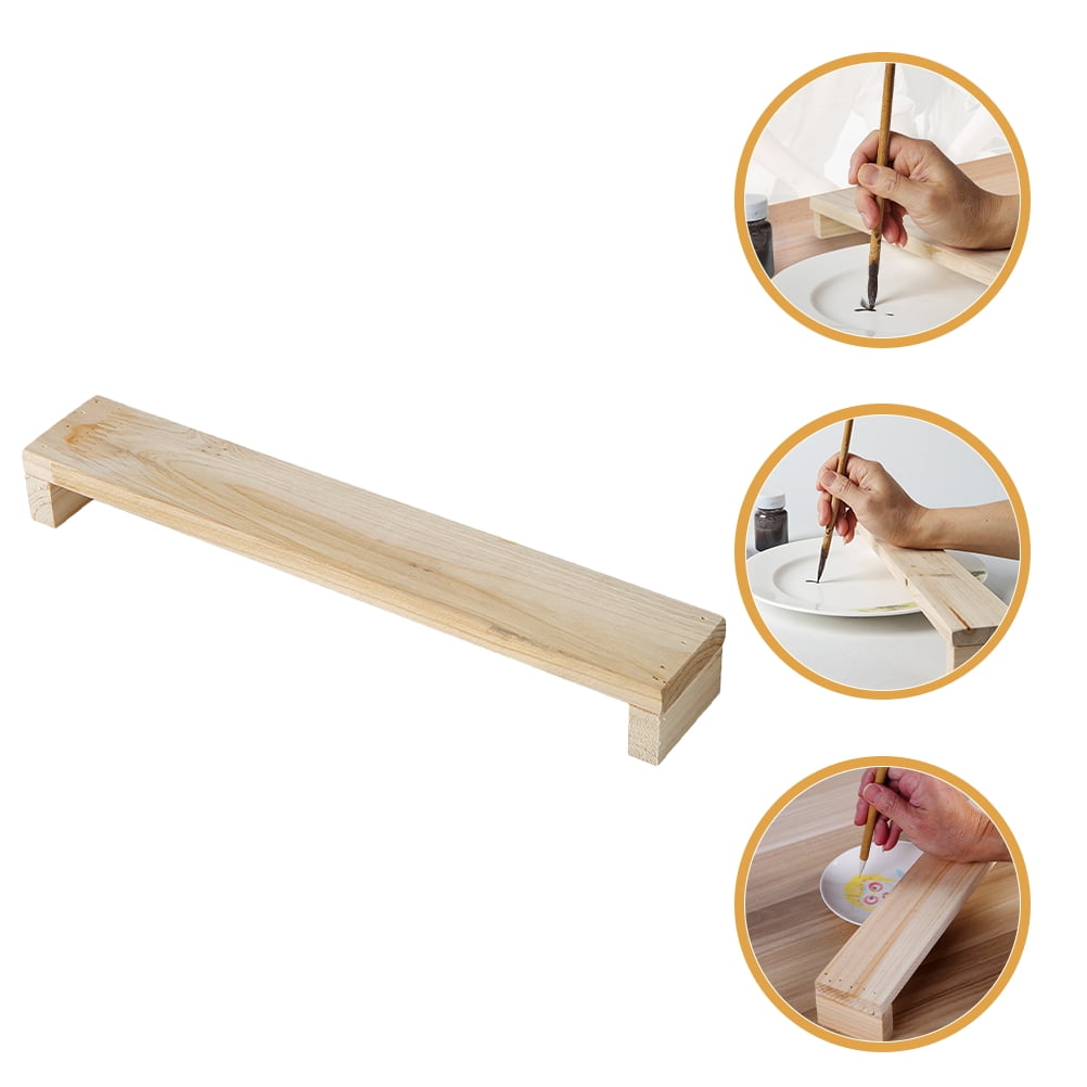 WASHWEPE Desk Wrist Pad Wooden Wrist Rest Beige 1Pack 13.76X2.36X1.77in ...