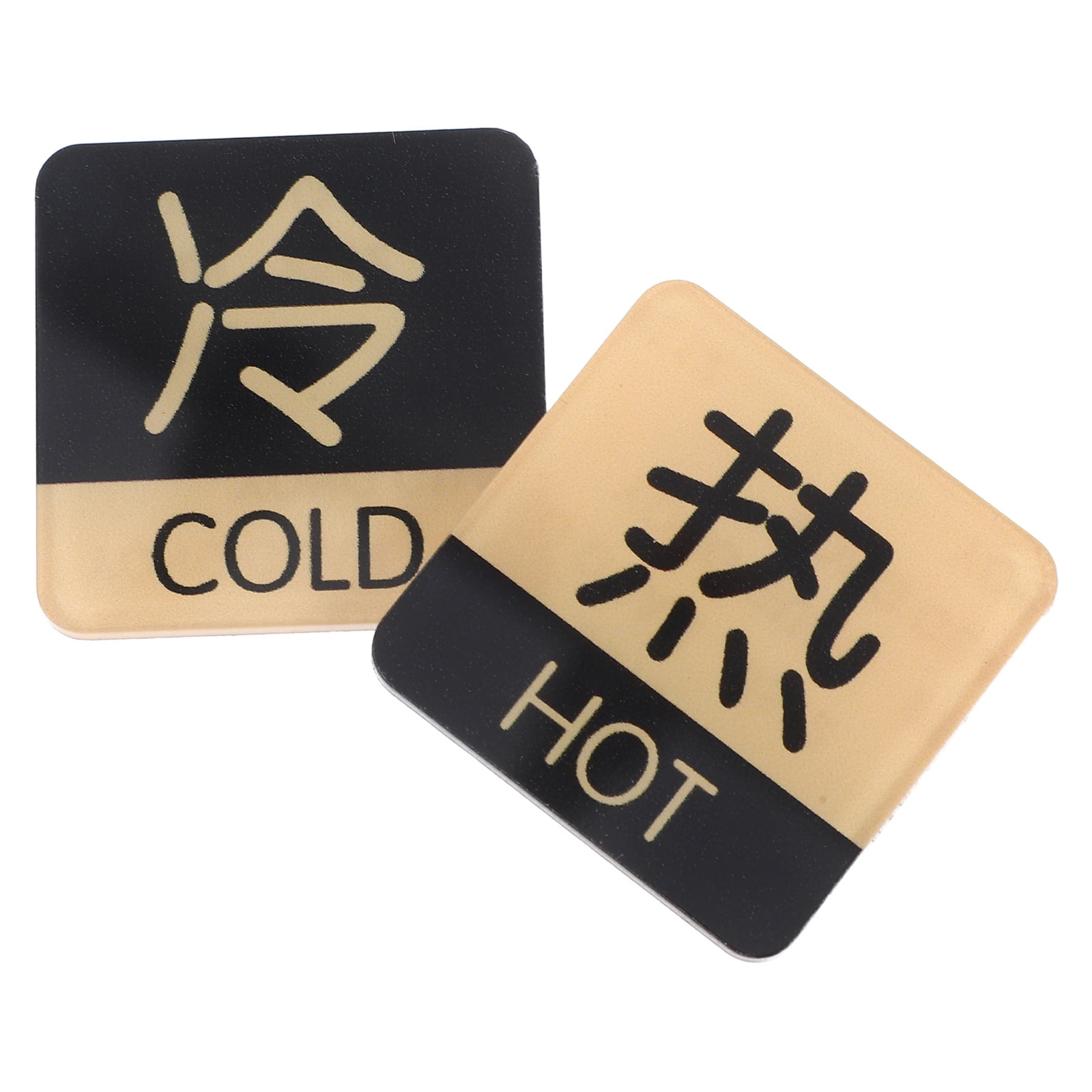 FRCOLOR Handmade Acrylic Faucet Stickers for Bathroom with Clear Hot ...