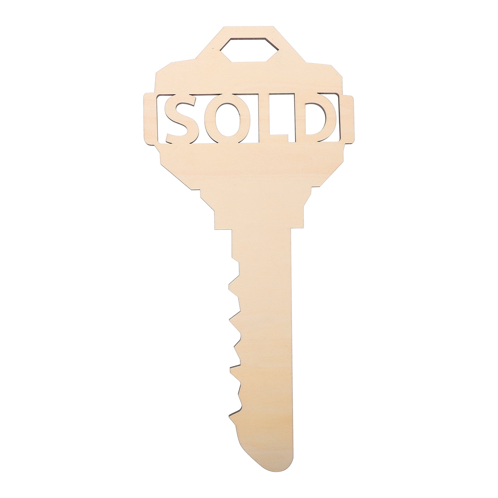 FRCOLOR Hanging Decor Key Prop Sold Sign Real Key Shaped Prop Sold Sign ...