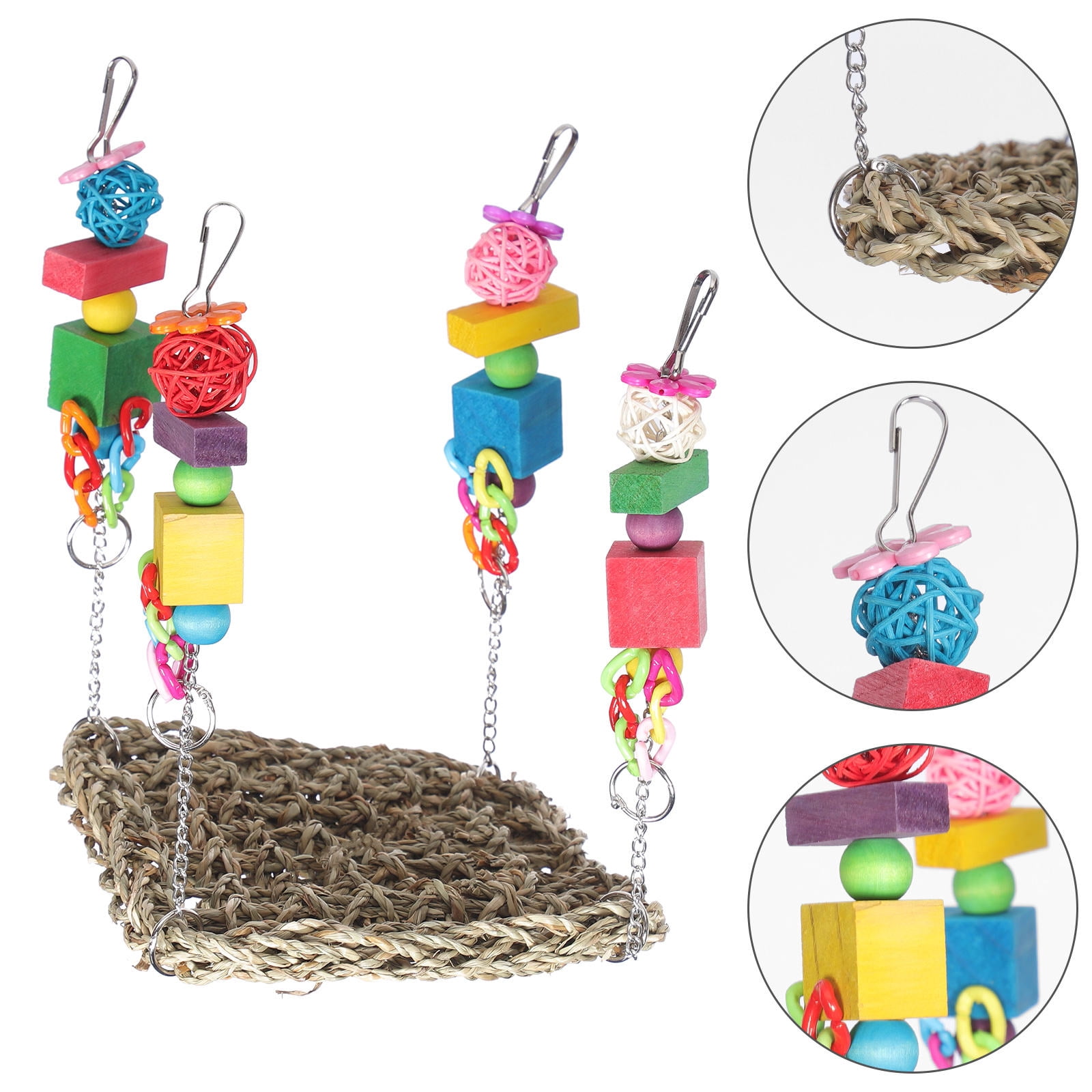 FRCOLOR Hanging Parrot Swing Toy Parakeet Swing Toy 26x18cm - Walmart.com