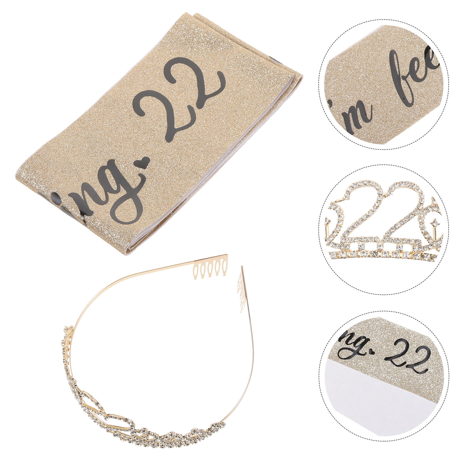 FRCOLOR Headbands for Women Hair Birthday Crown Set Crown Headband ...