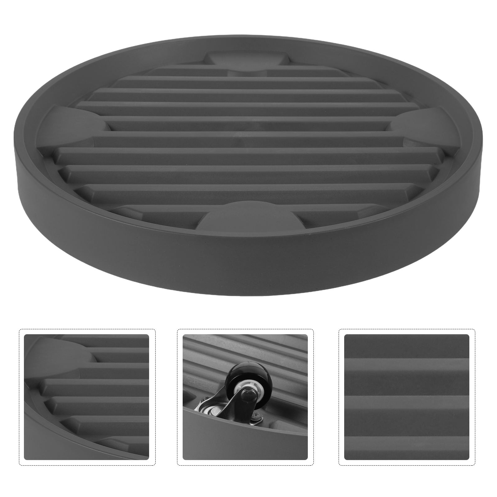 FRCOLOR Heavy-Duty Plant Pallet Trolley Round Plant Dolly with Hidden ...