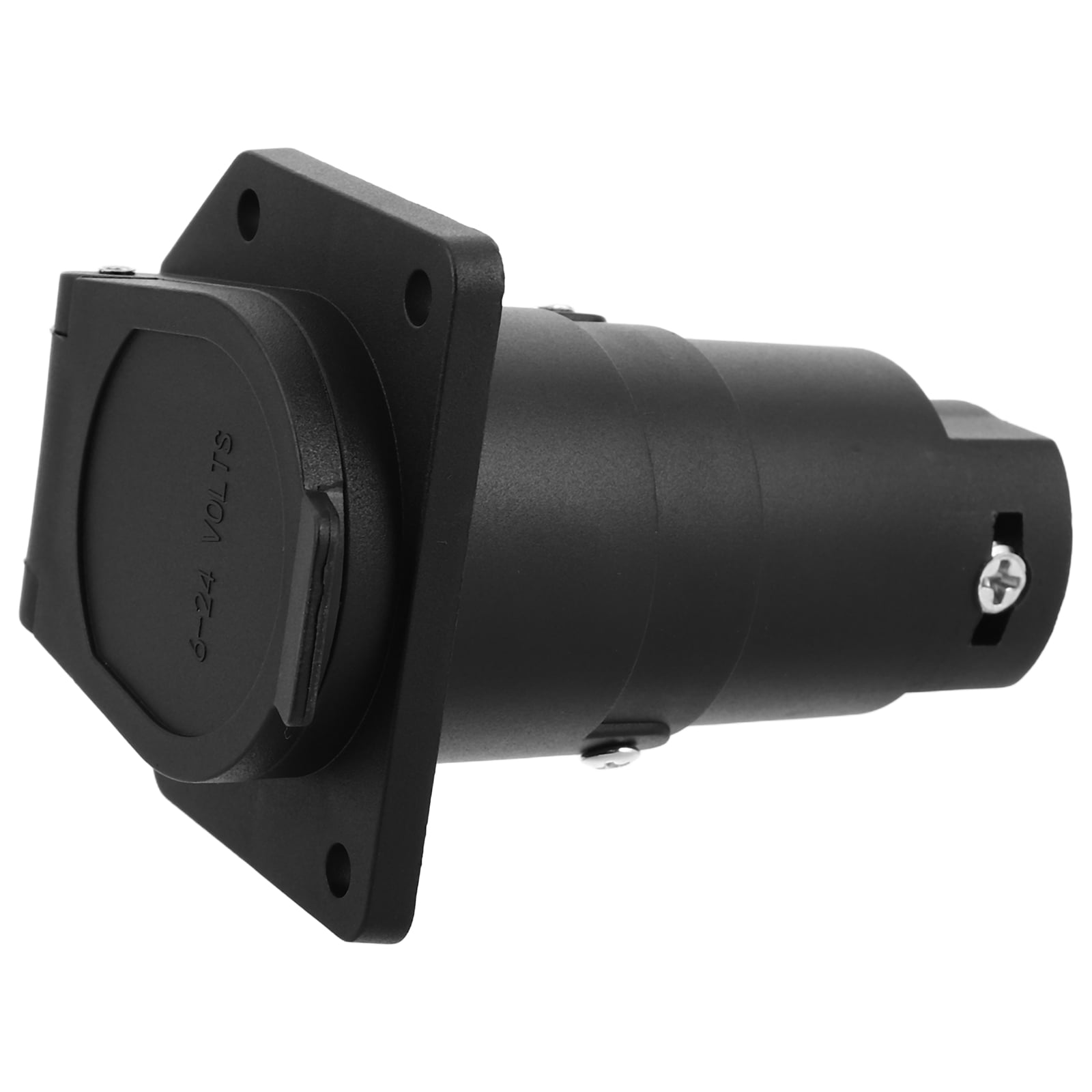 FRCOLOR Heavy Duty RV Trailer Plug 7 Way Round Connector Waterproof ...