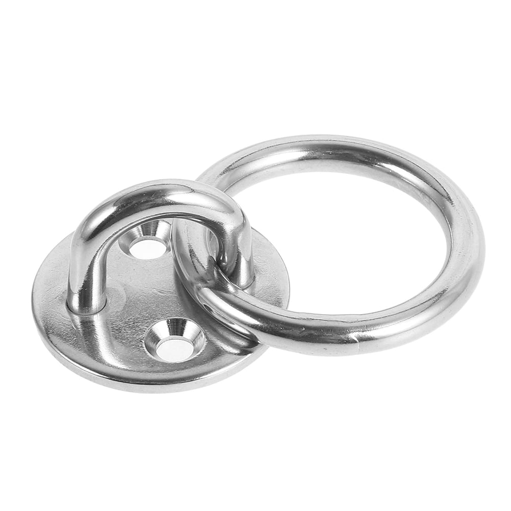 FRCOLOR Heavy Duty Stainless Steel Pad Eye Plate Hook For Ceiling Mount ...