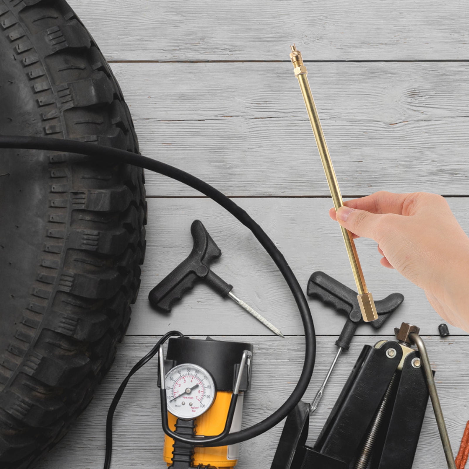 FRCOLOR Heavy Duty Valve Stem Extensions for Dual Wheel Tires Copper ...