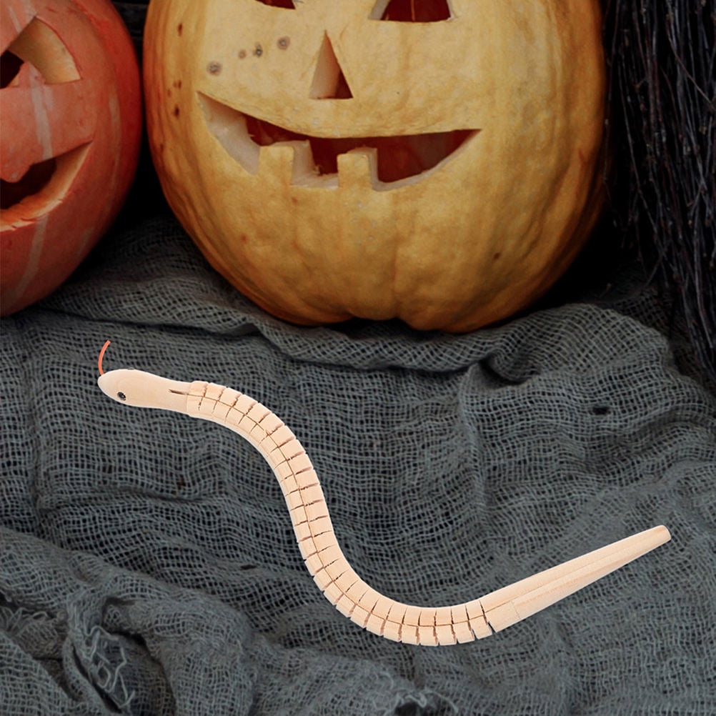 FRCOLOR Hemoton 4pcs DIY Wooden Snake Toy Kit with Flexible Joints ...