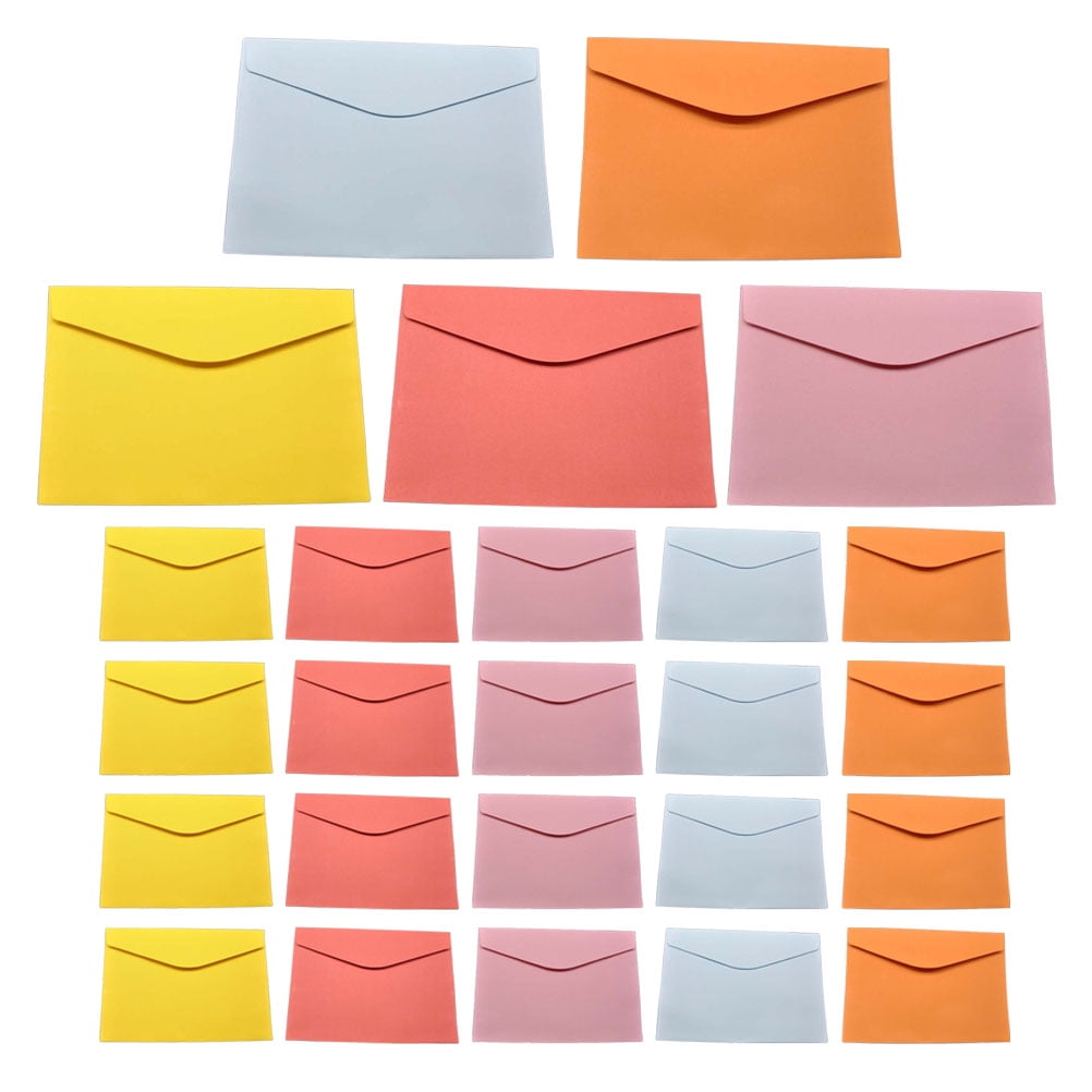 FRCOLOR Hemoton 50pcs Business Envelopes Adhesive Standard Colored ...
