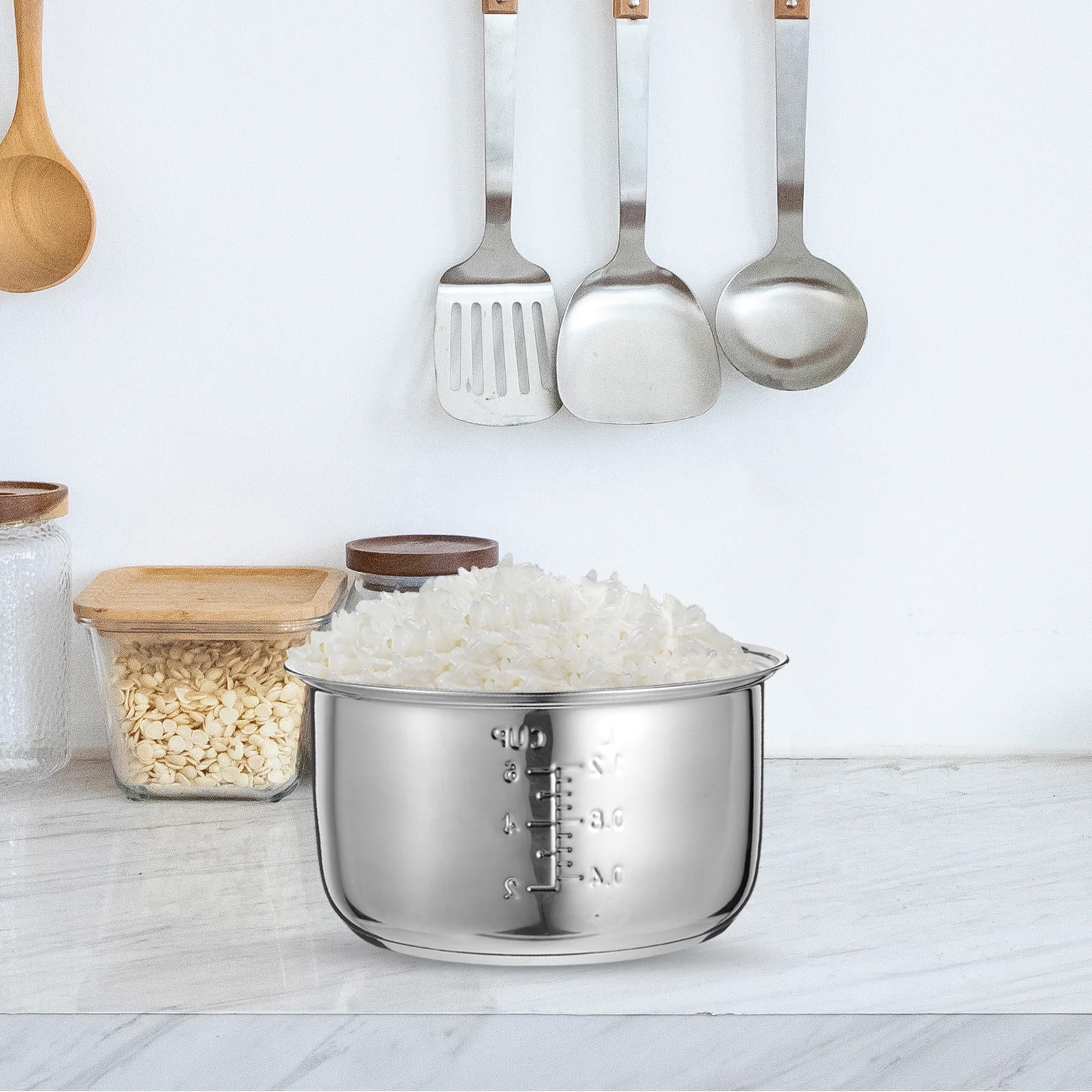 FRCOLOR Hemoton Nonstick Stainless Steel 3L Inner Pot for Rice Cooker ...