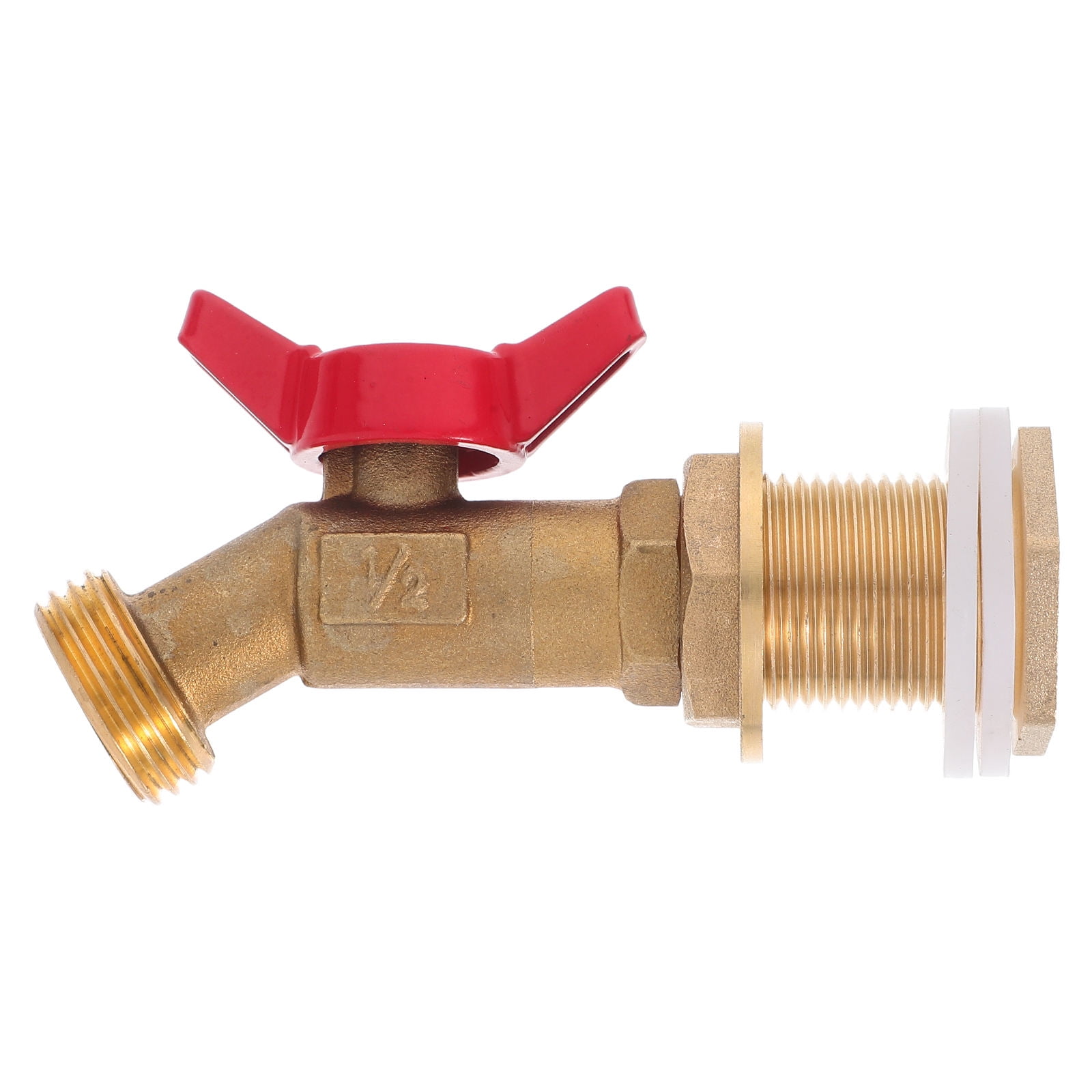FRCOLOR High Flow 1/2 Inch Brass Rain Barrel Spigot Leak Proof Water ...