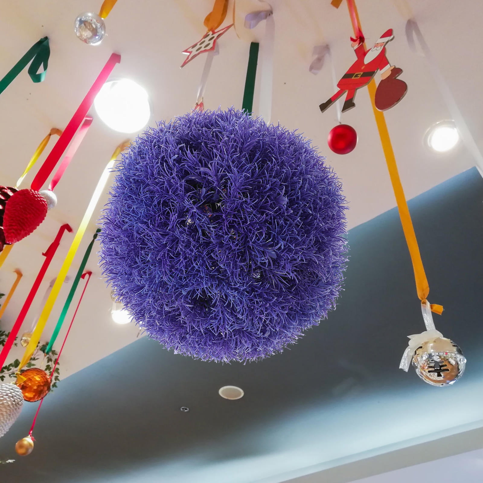 FRCOLOR Highly Simulation Grass Ball Outdoors Indoors Hanging Topiary ...