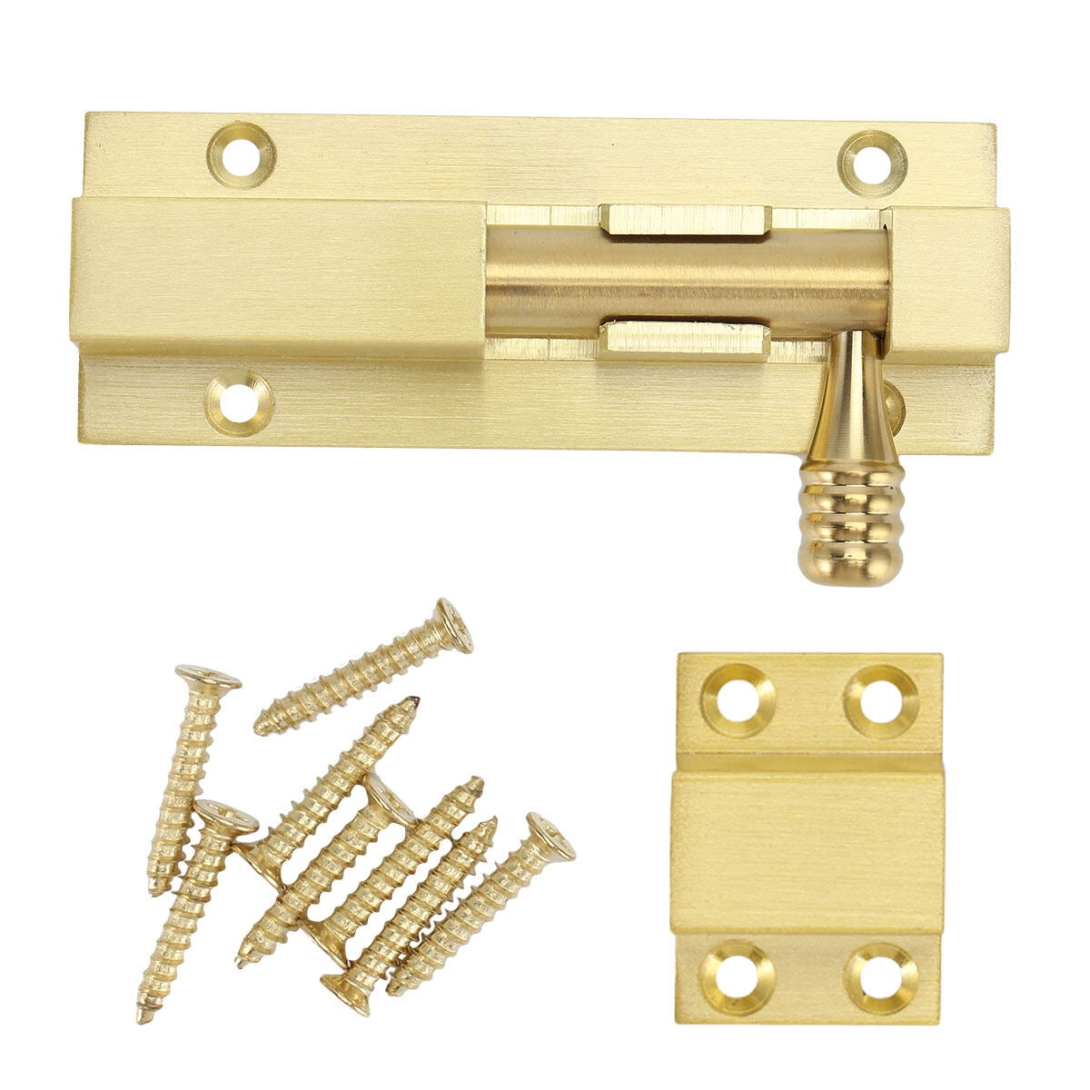 FRCOLOR Doorknob Plug Bolt Lock Metal Gate Latches Security - Walmart.com