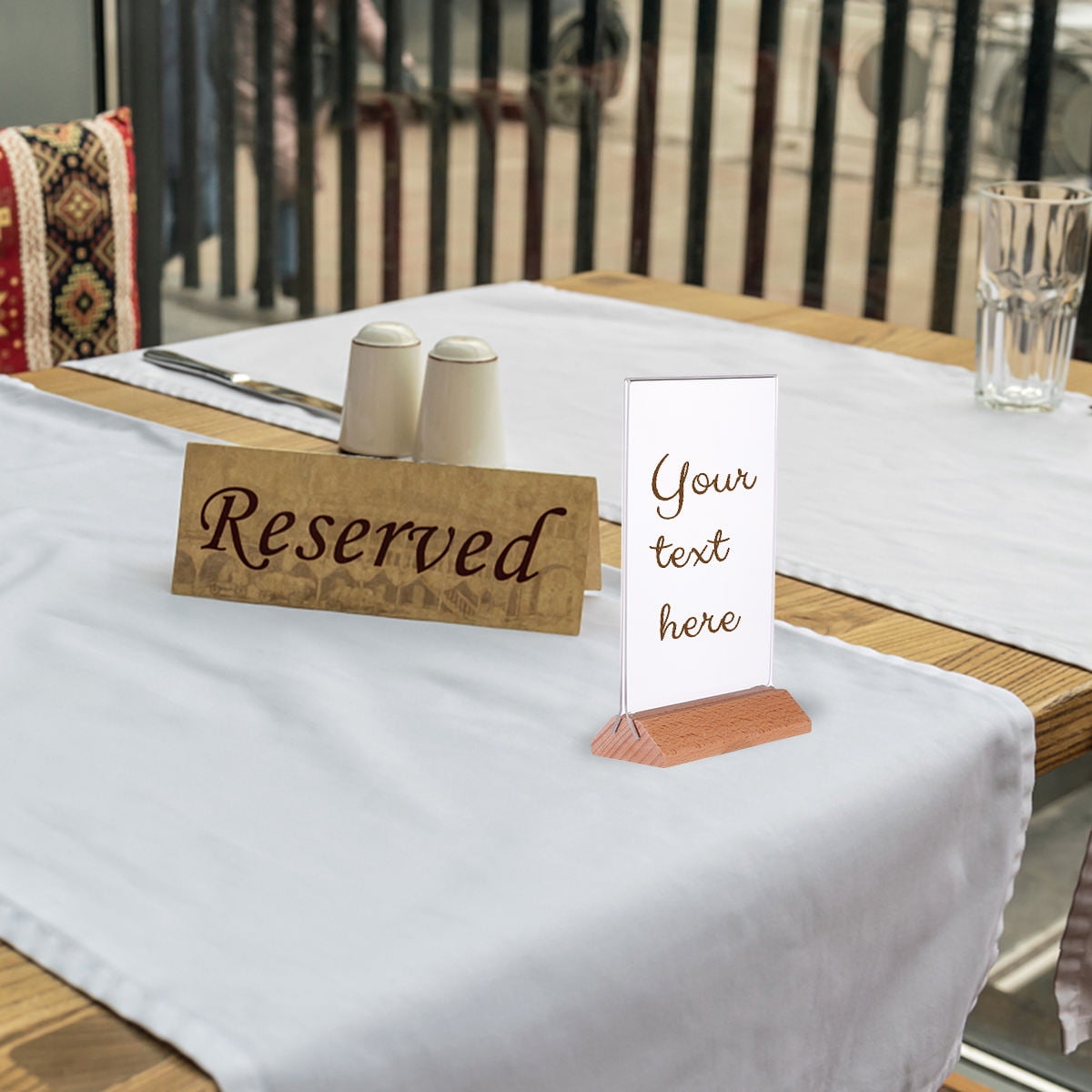 FRCOLOR Holder Table Menu Holders Stand Tabletop Clear Display Office ...