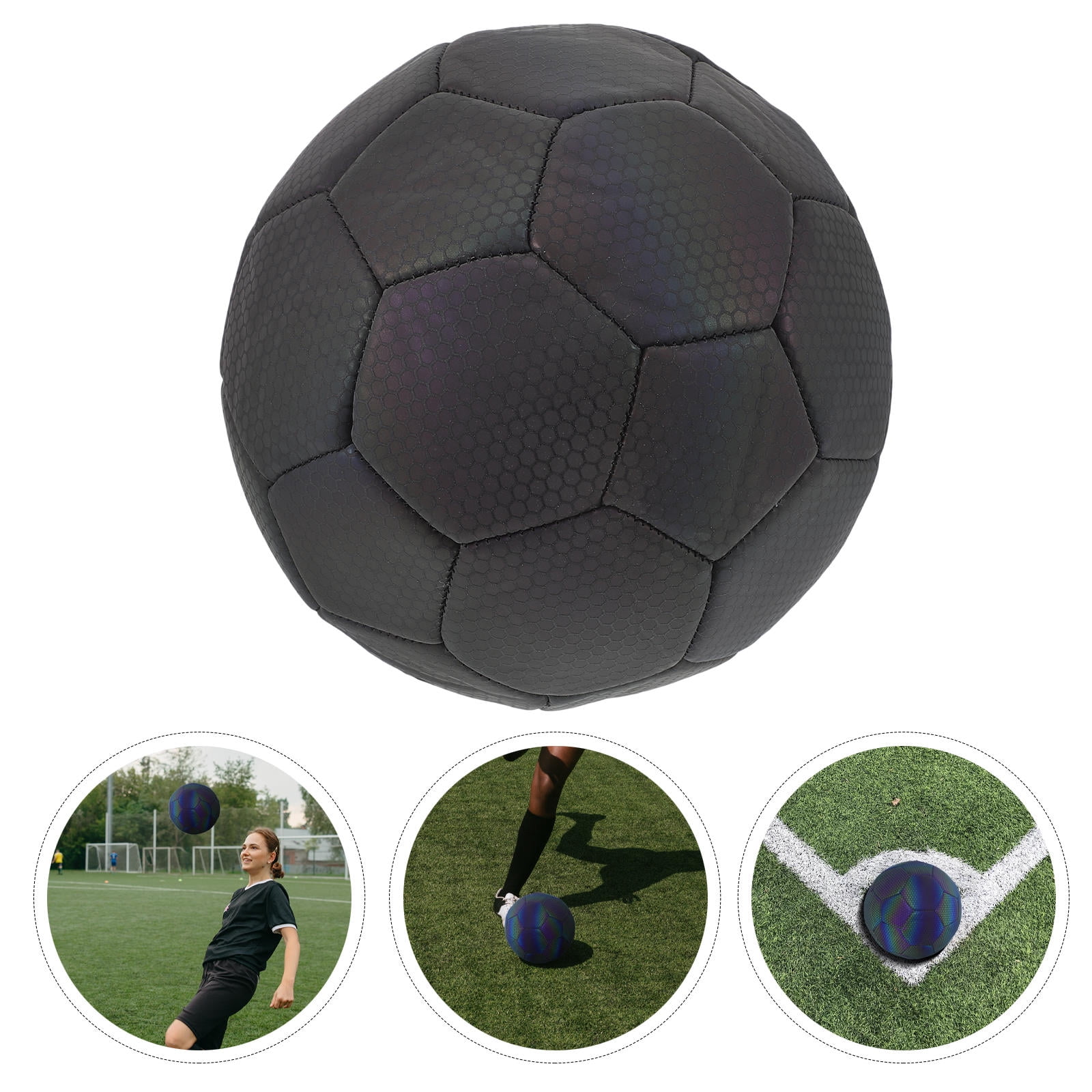 FRCOLOR Holographic Reflective Soccer Ball for Training Enhanced Field ...