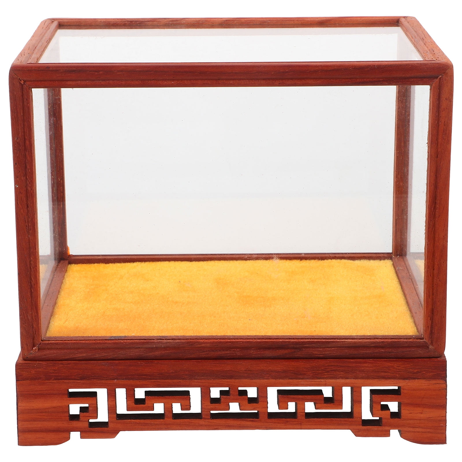 FRCOLOR Home Display Box Antique Display Shelf Wood Base Jade Display ...